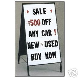 Accent Printing & Signs Sidewalk A-Frame Double Sided, 41H x 21W, Heavy ...