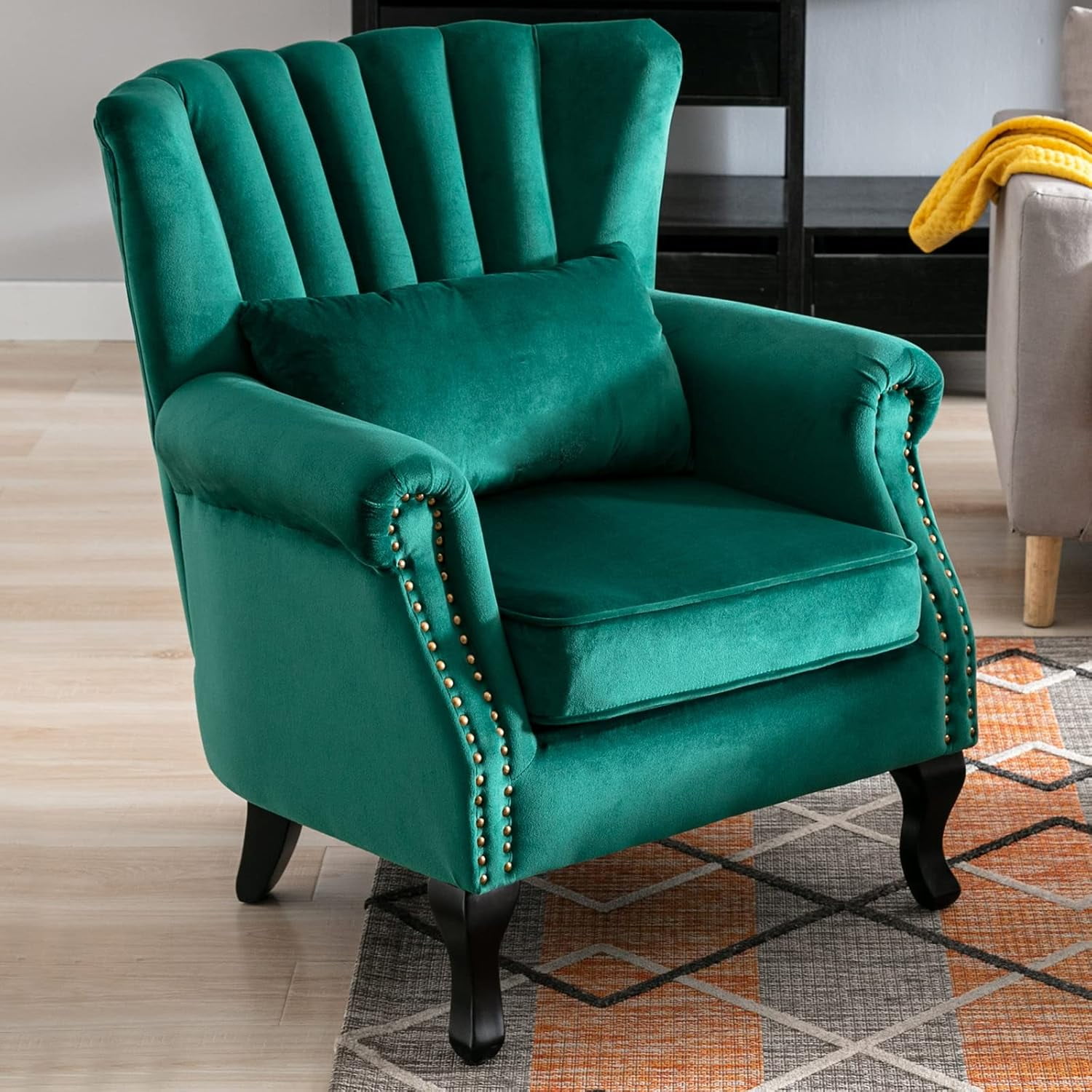 Accent Reading Arm Chairs Midcentury Modern Comfy Corner Sofa Chair ...