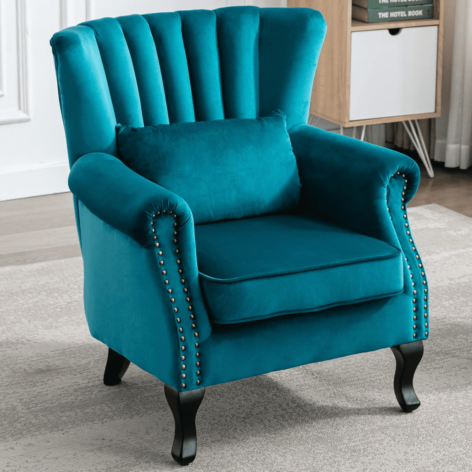 Accent Reading Arm Chairs Midcentury Modern Comfy Corner Sofa Chair ...