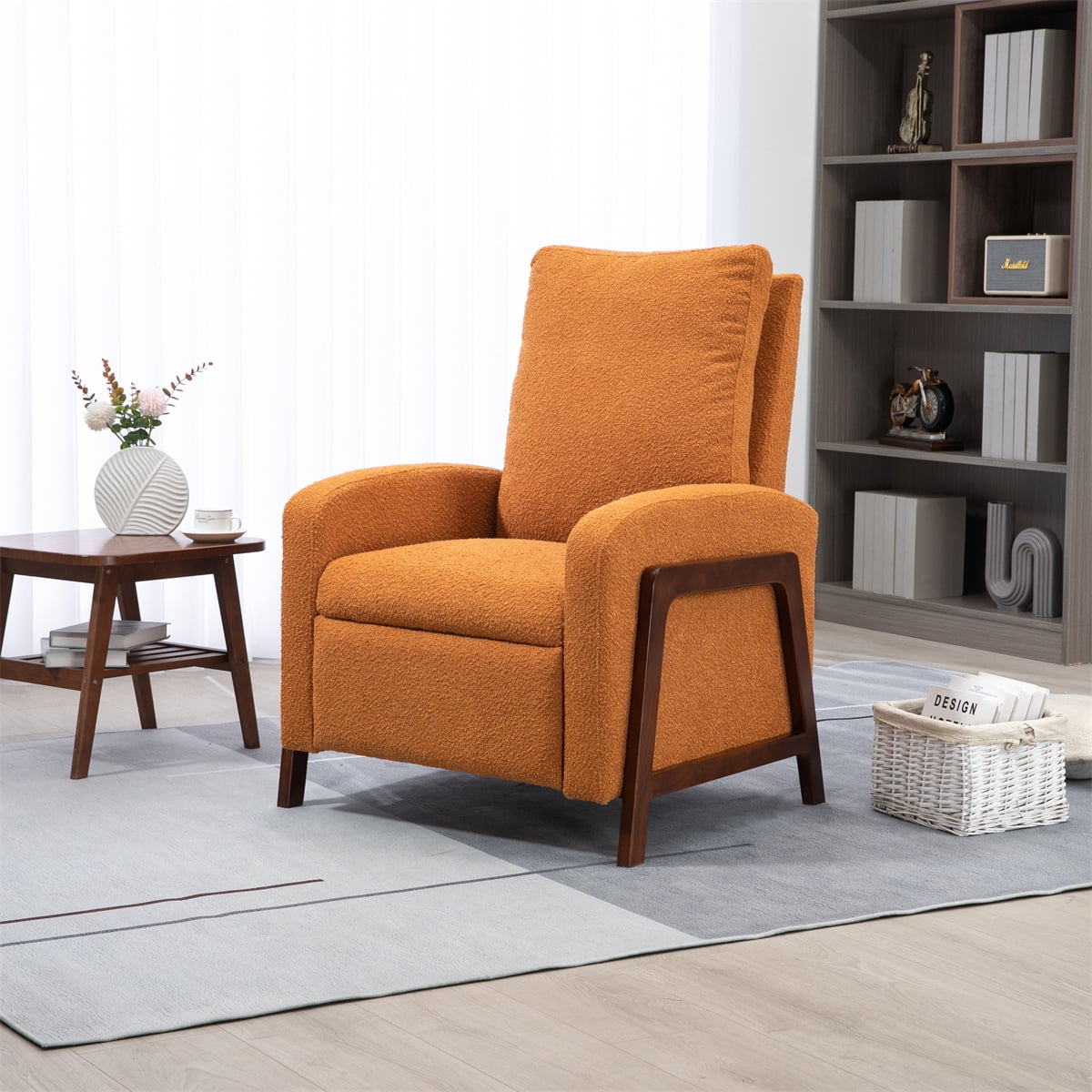 Accent Recliner Chair, Adjustable Single Recliner with Thick Seat ...