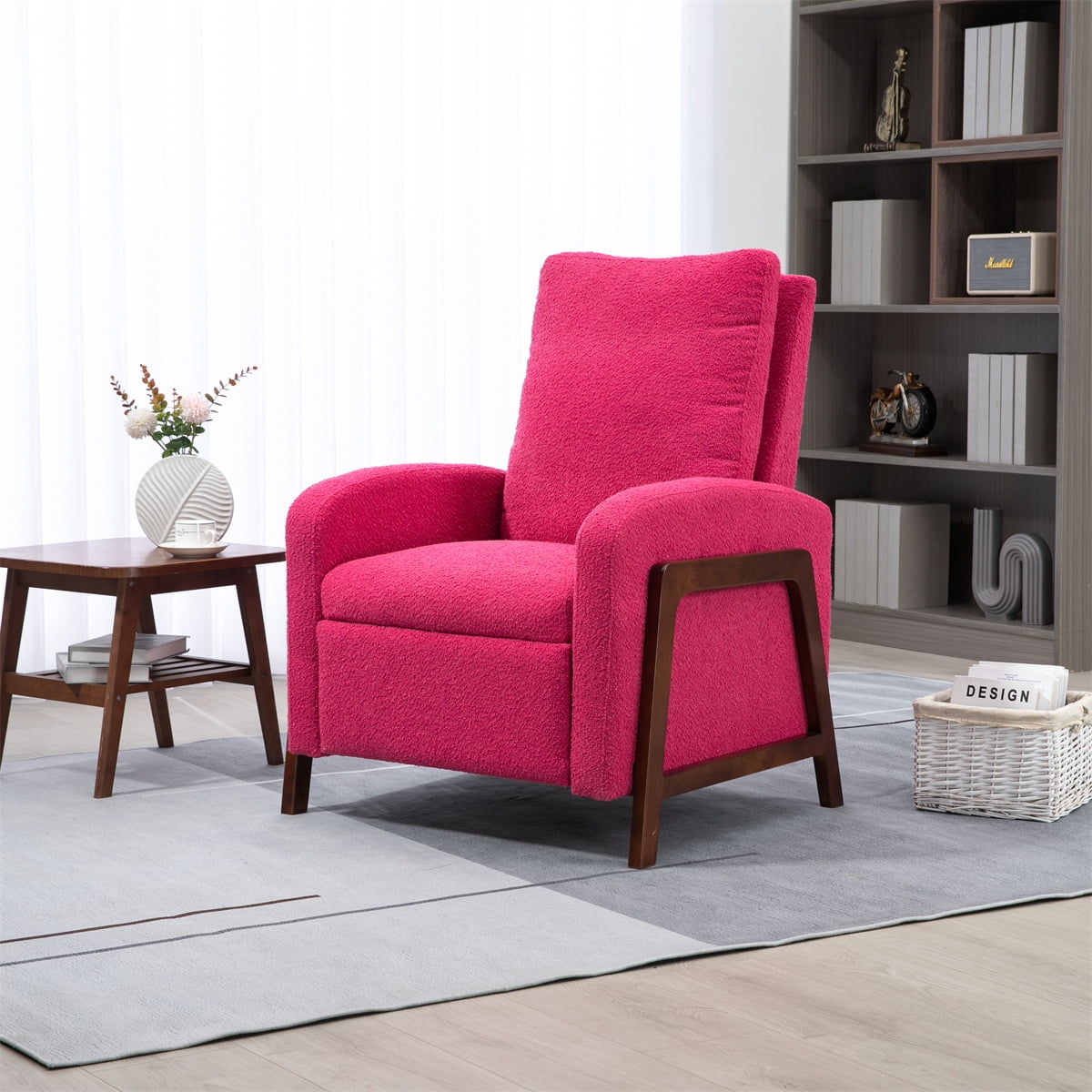 Accent Recliner Chair, Adjustable Single Recliner with Thick Seat ...