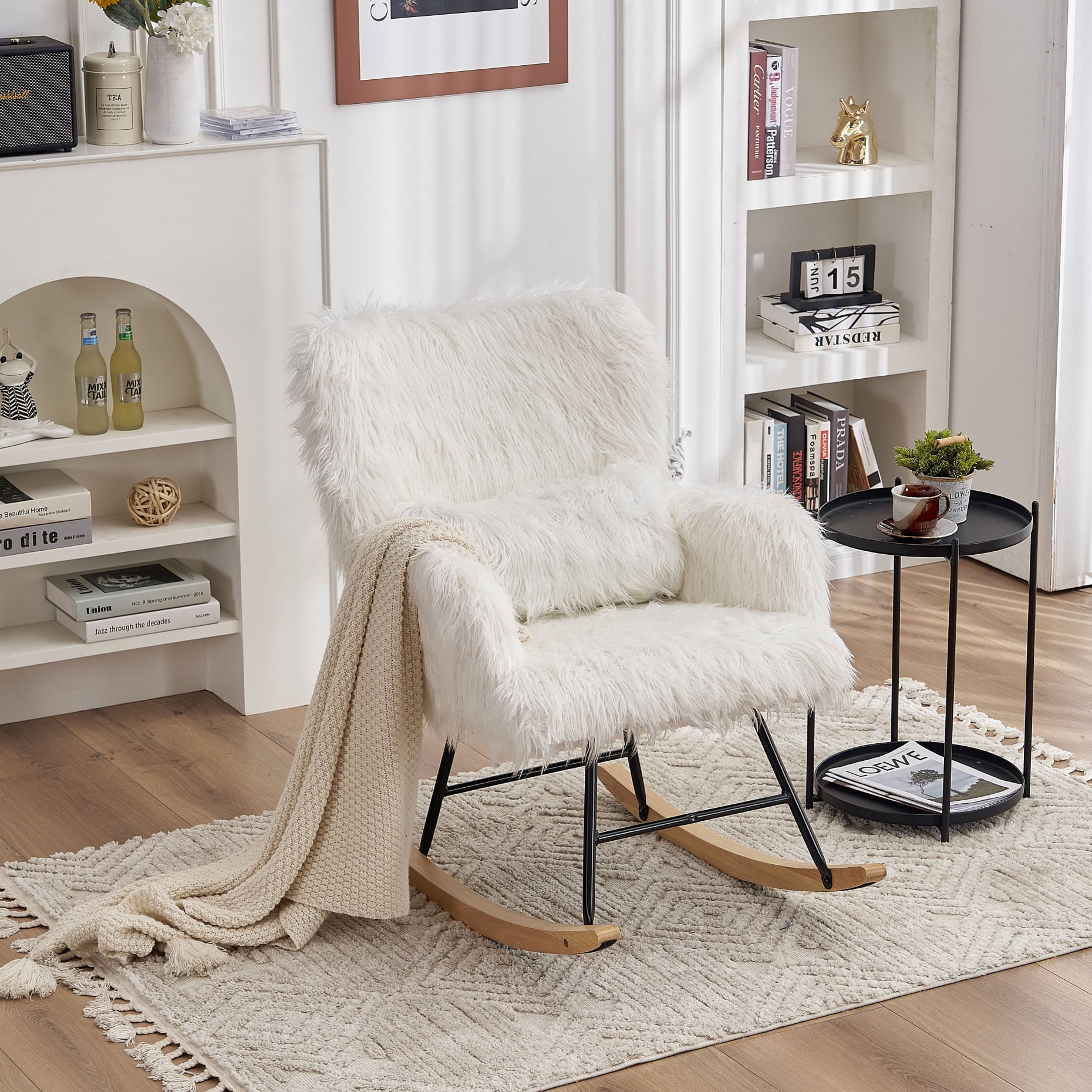 Accent Recliner Glider, Rocking Chair Nursery, Plush Reading Chair with ...