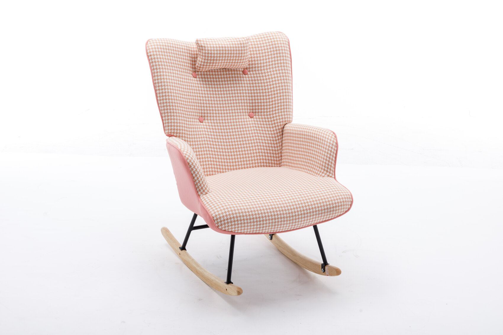 Accent Rocking Chair with Soft Headrest, Comfy Wingback Glider Rocker ...