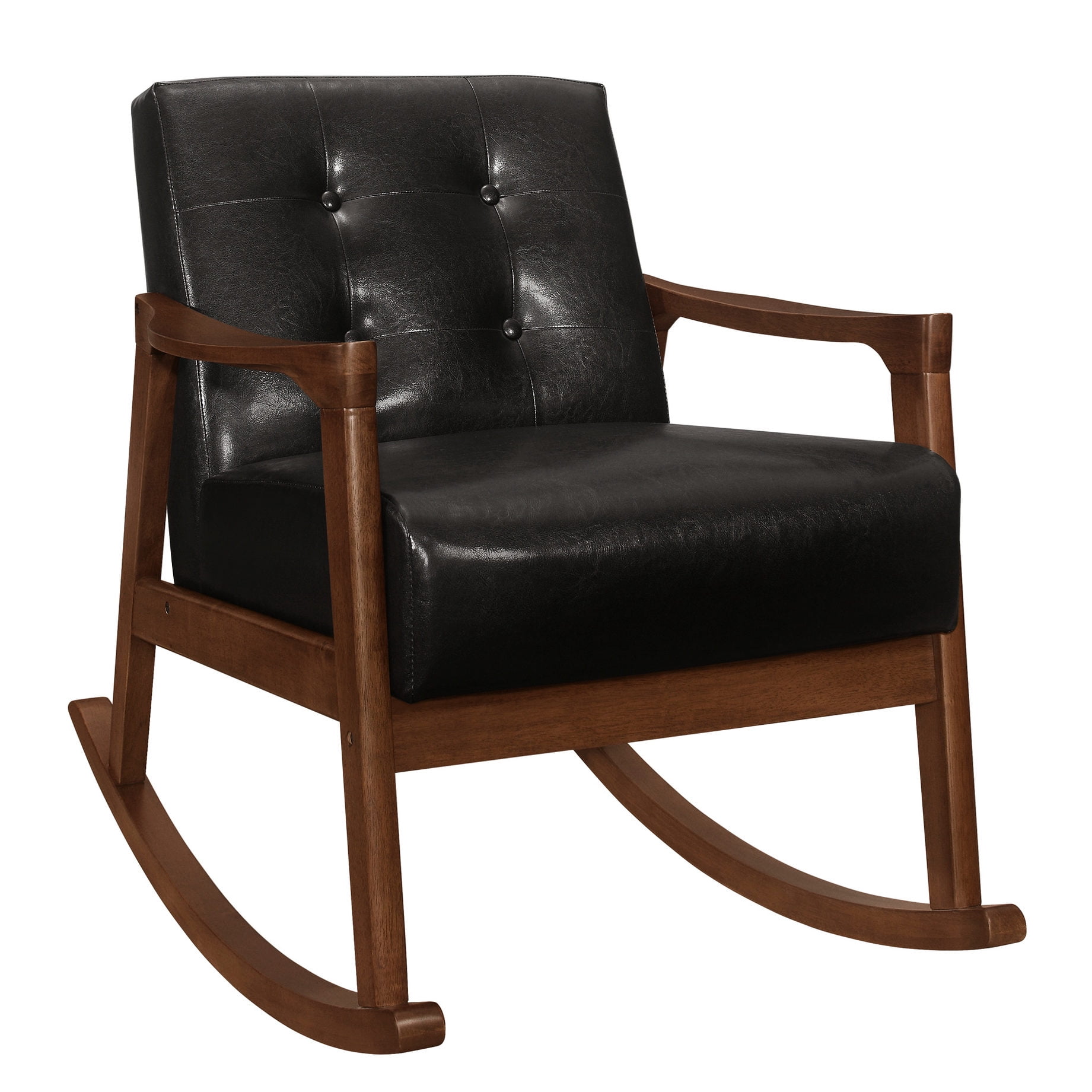 Accent Rocking Chair for Living Area | Modern Design with Faux Leather ...