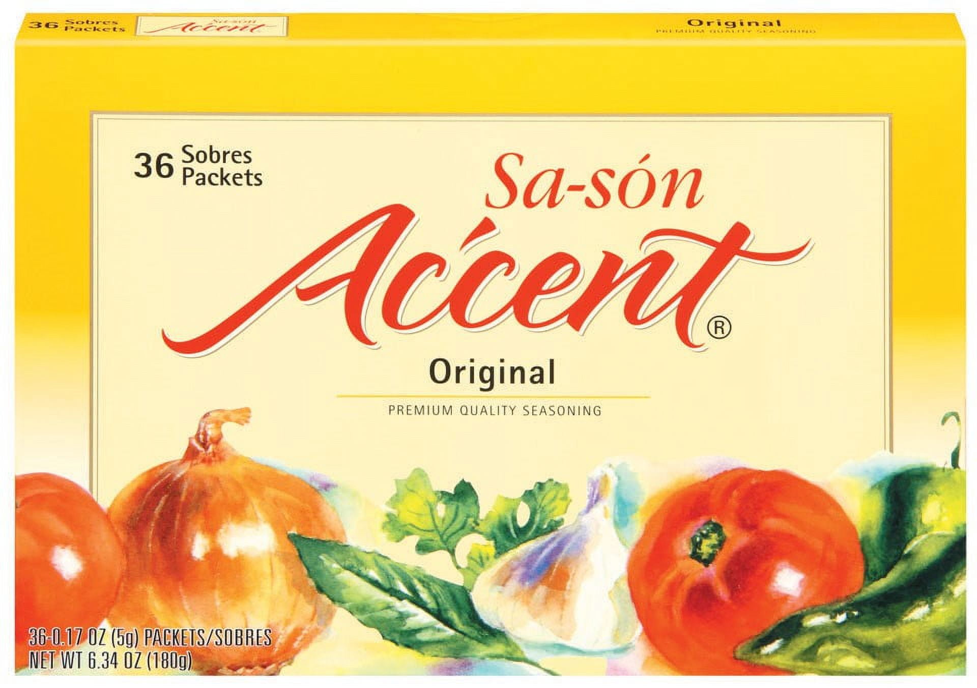 Accent Sa'son Original Flavor Seasoning, 36 Ct Box, Flavor Enhancer, No ...