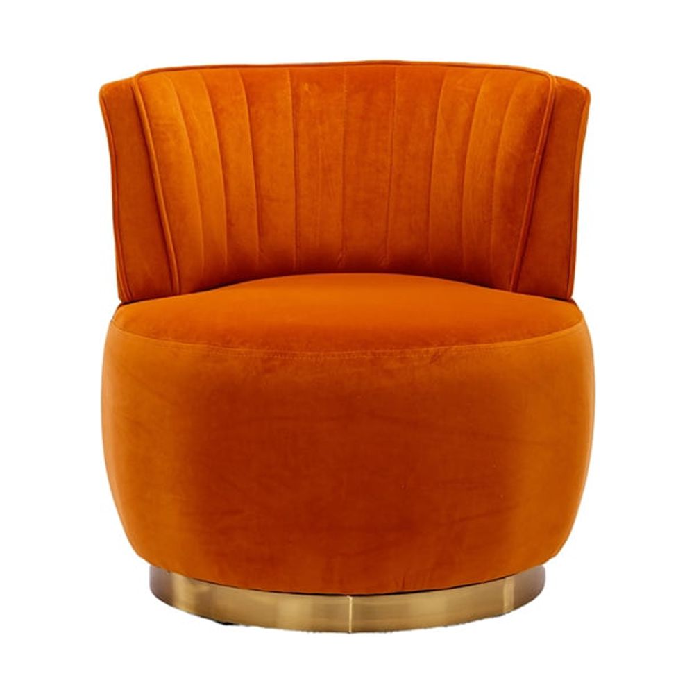 Accent Sofa Chair, 360 Degree Swivel Cuddle Barrel Round Armchair with ...