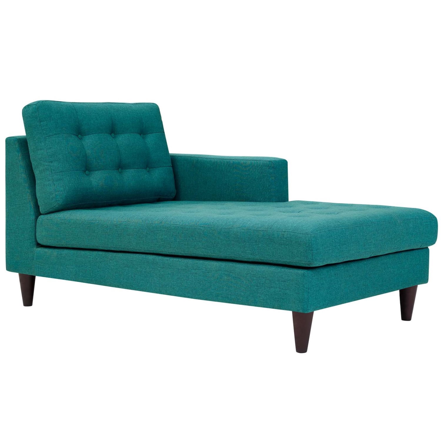 Accent Sofa Chaise Chair, Teal Blue, Fabric, Living Kitchen Cafe Bistro ...
