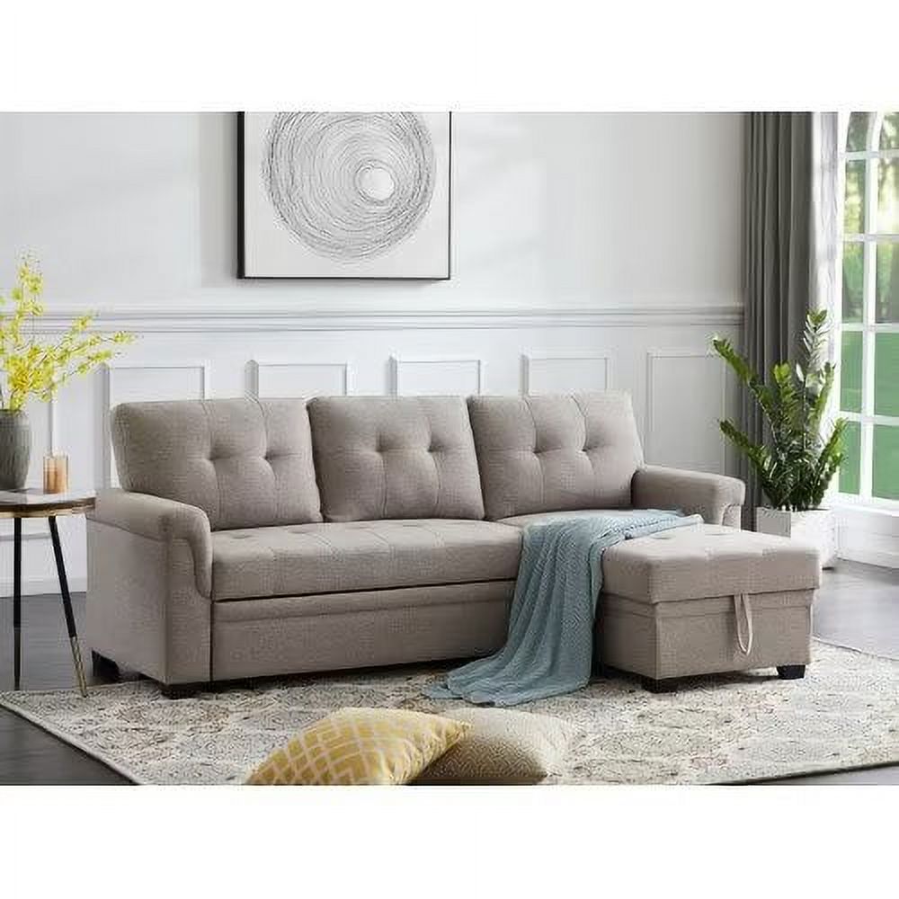 Accent Sofa, Convertible Sectional Futon Sofa Couch with Pull Out Bed ...