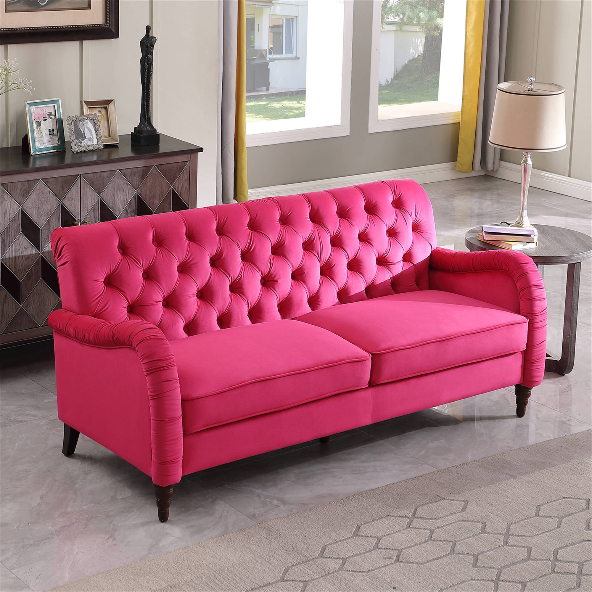 Accent Sofa Couch, Chesterfield Sofa, Modern Button Tufted Upholstered ...