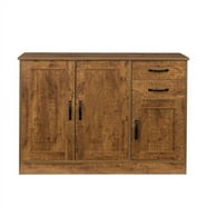 Wood Buffet Sideboard with 3 Doors and 2 Drawers, 43.3 Inches Entryway ...