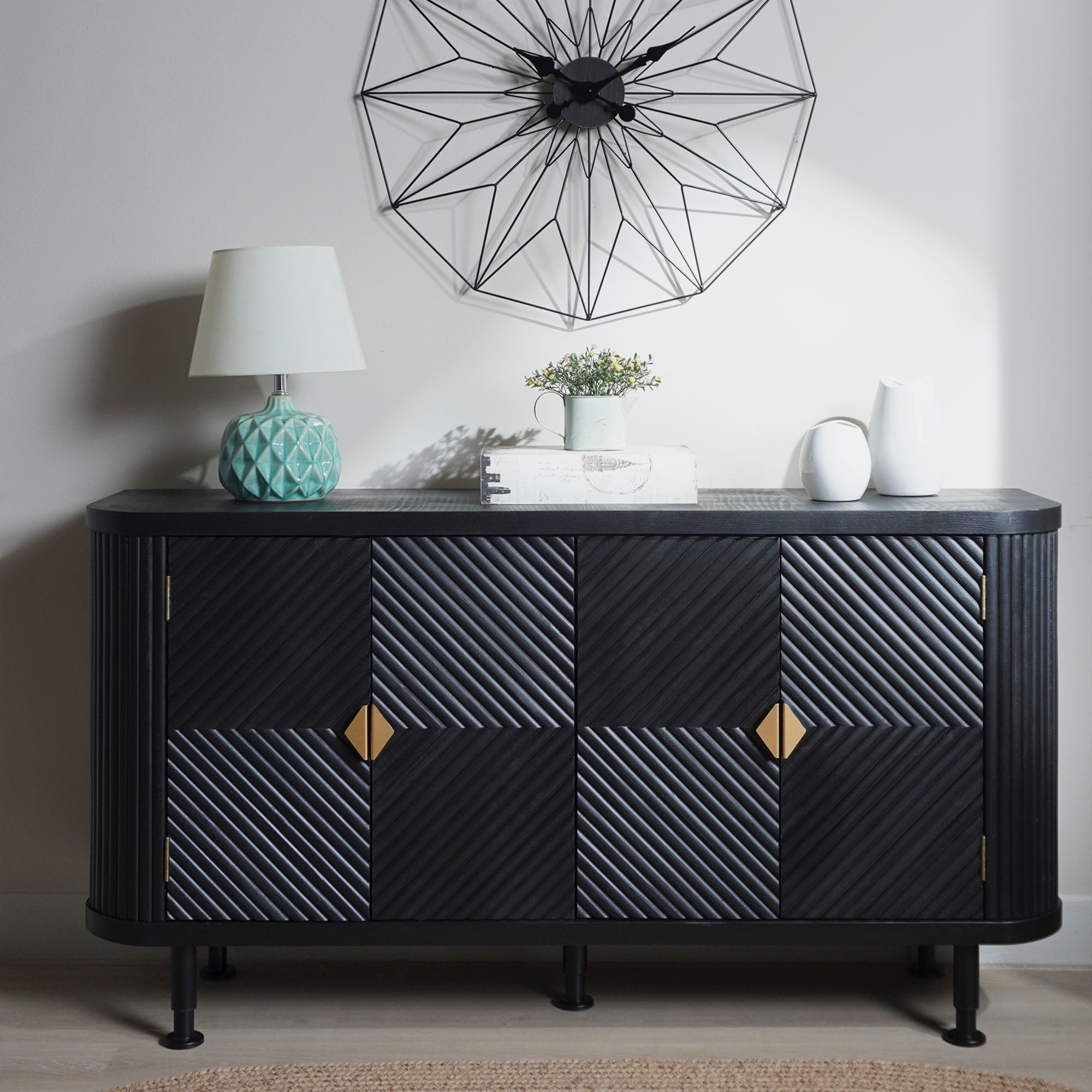 Accent Storage Cabinet, Modern Accent Buffet Cabinet with Adjustable ...