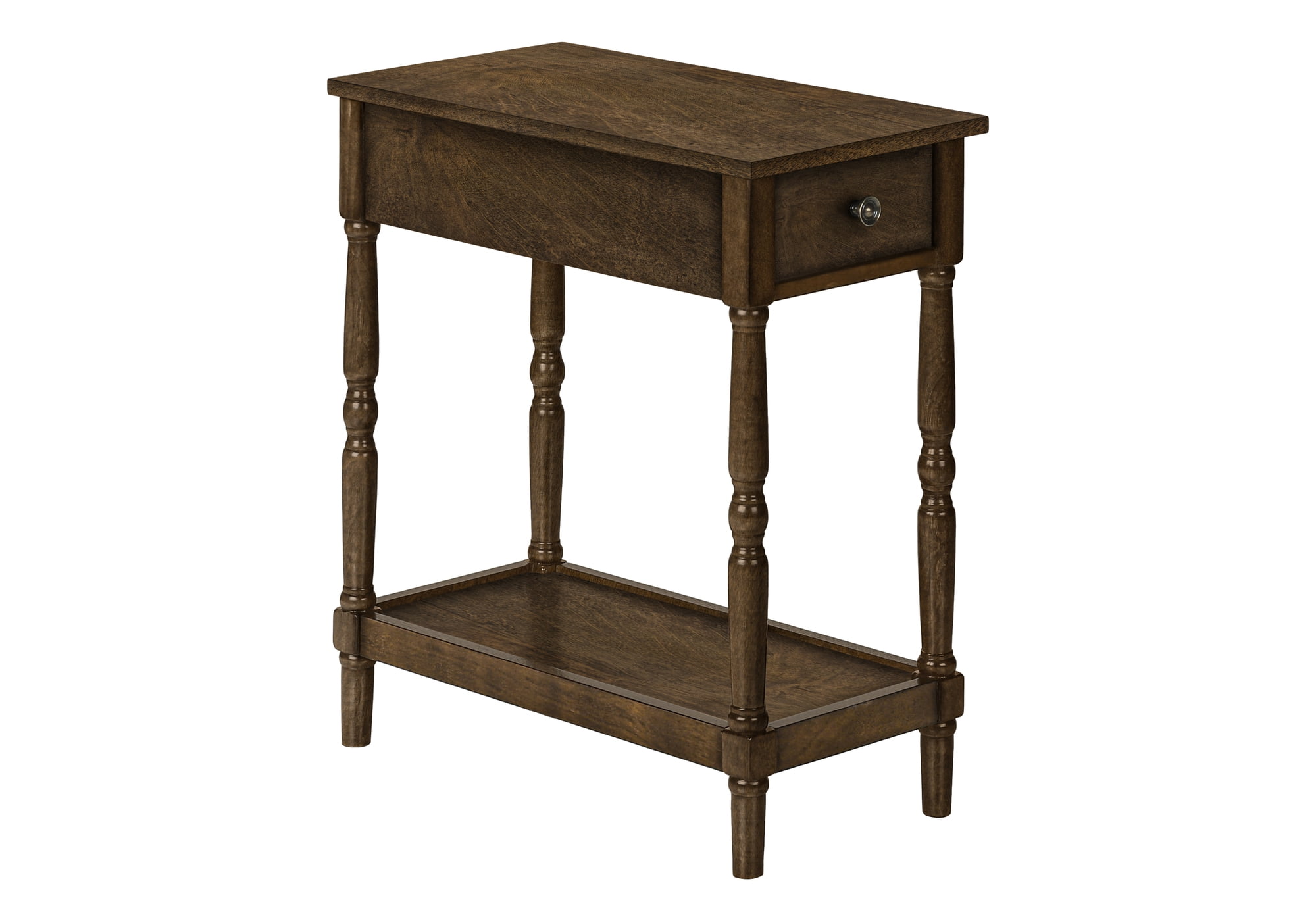 Accent Table, 2 Tier, End, Side Table, Nightstand, Bedroom, Narrow ...