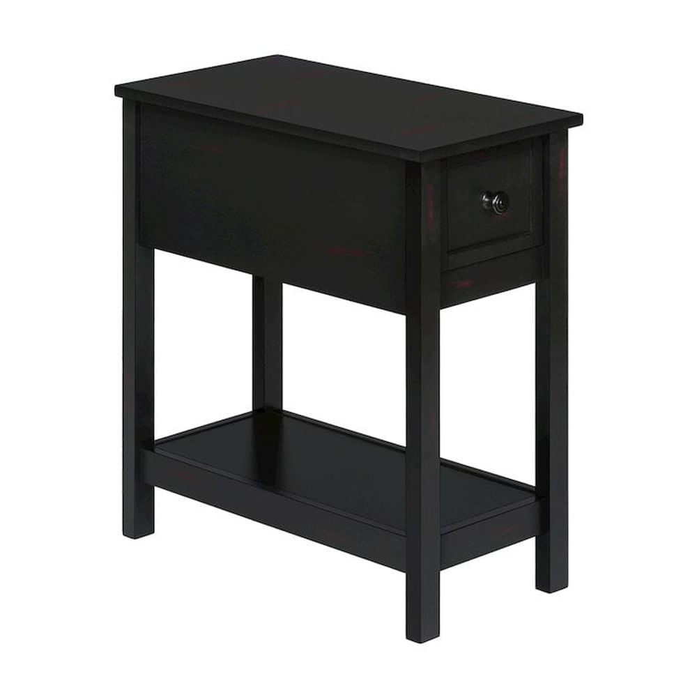 Accent Table - 2 Tier - Nightstand - Side Table - Storage Drawer ...