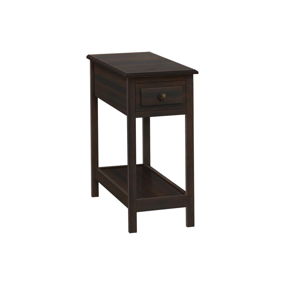 Accent Table - 2 Tier - Side Table - Storage Drawer - Brown Veneer ...