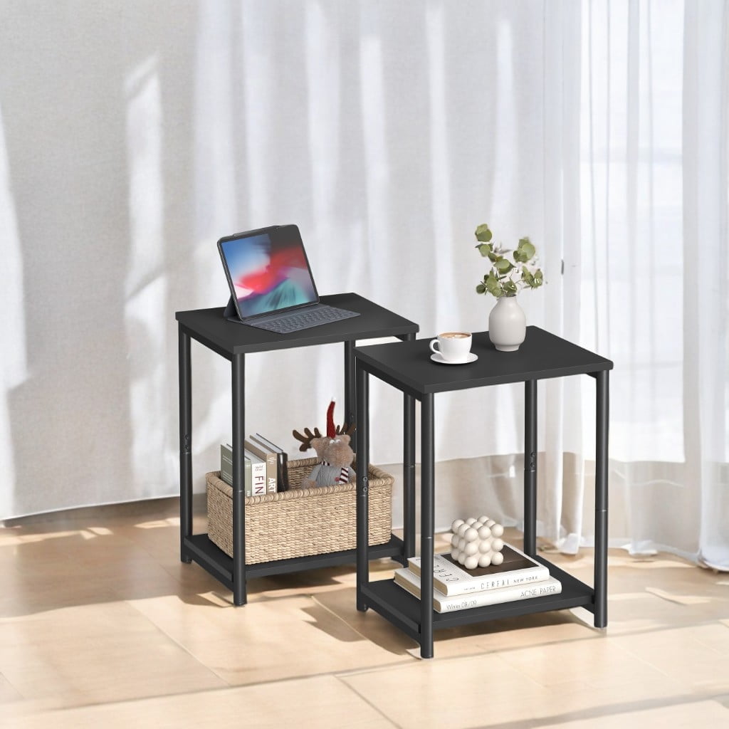Side Tables Set of 2 Small End Table Nightstand for Living Room Bedroom ...