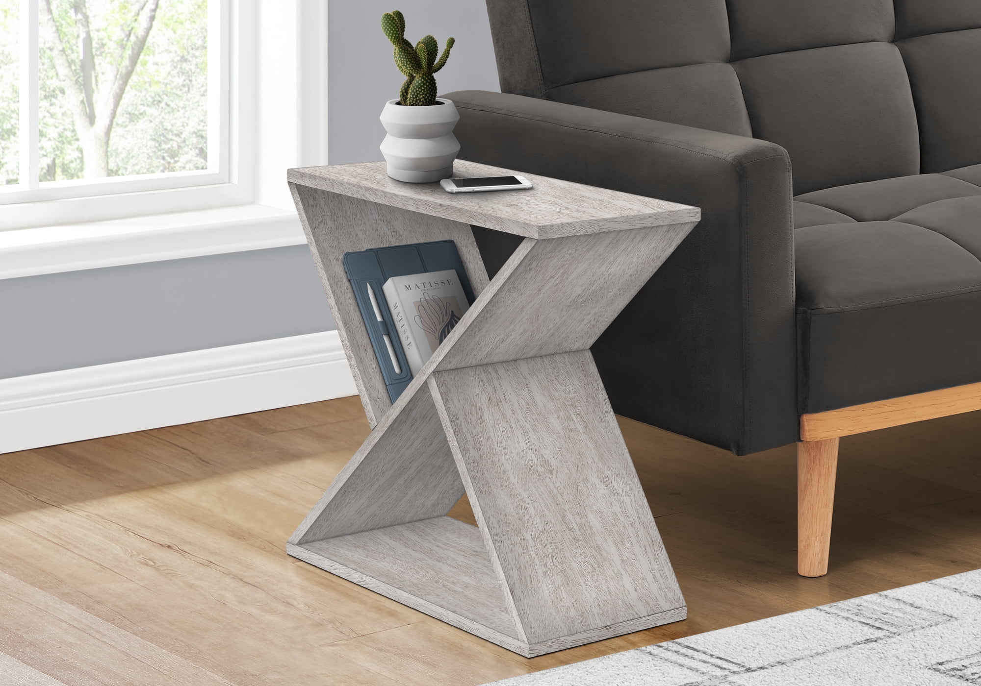 Accent Table, Side, End, Nightstand, Narrow, Small, Bedroom, Living ...