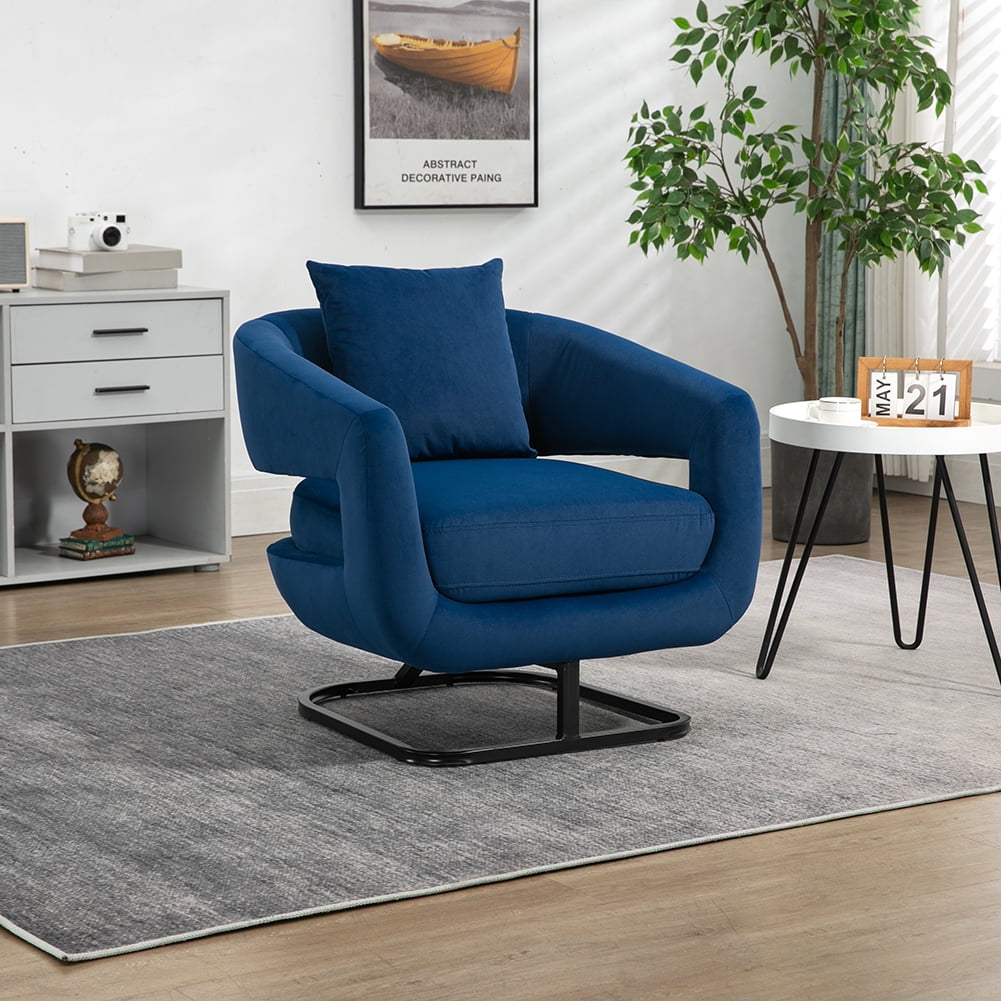 Accent Upholstered Single Armchair With Legs Velvet Single Sofa Modern ...