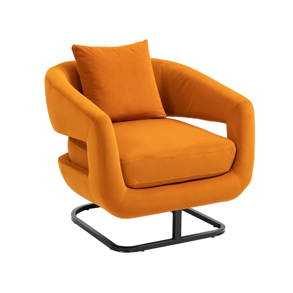 Accent Upholstered Single Armchair with Legs, Velvet Single Sofa Modern ...