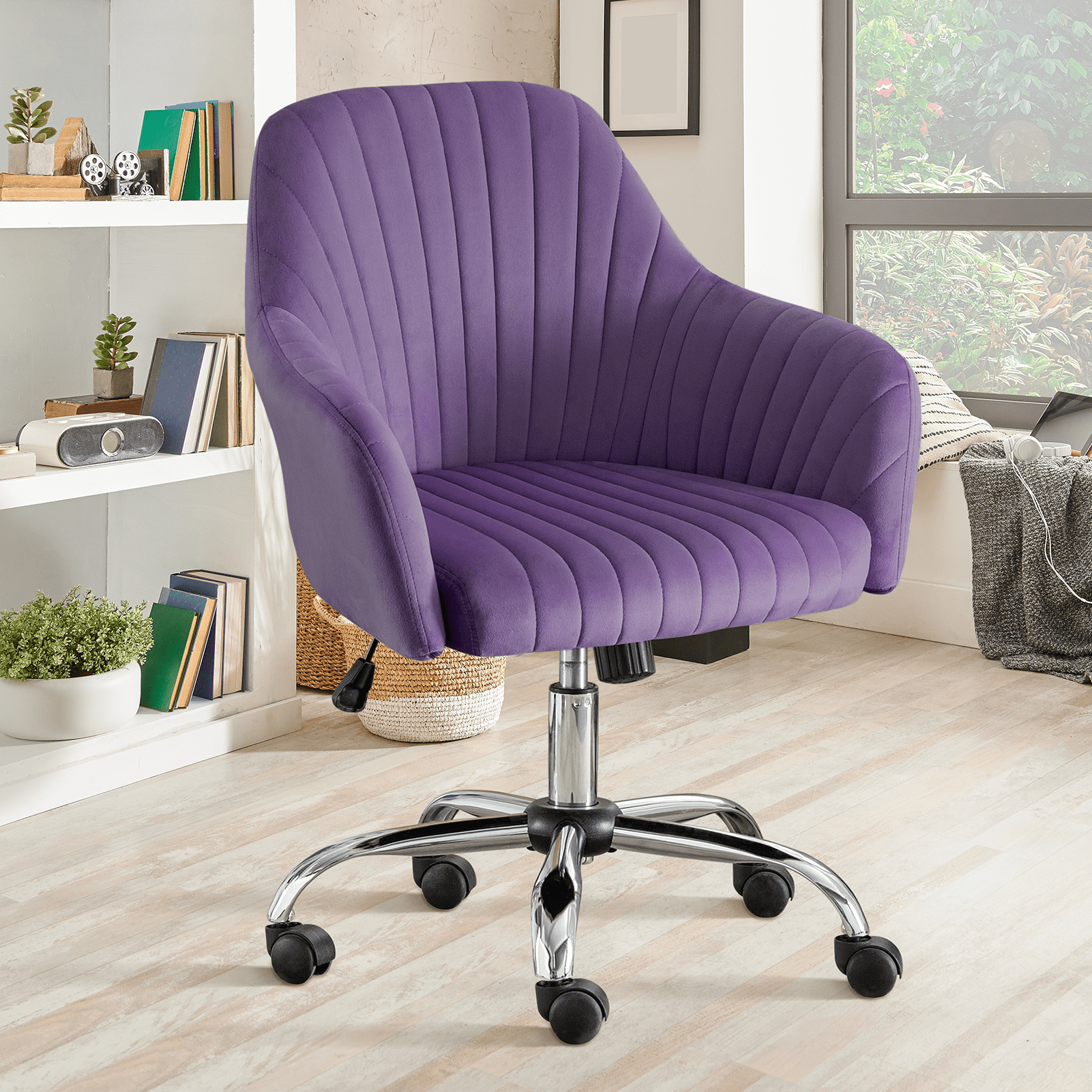 Accent chair Modern home office leisure chair with adjustable velvet ...