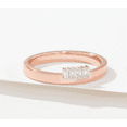 Accents by Affinity Baguette Detail Band Rose Gold Clad Sterling Silver ...