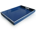 Accents by Jay Blue With White Lines Rectangular Tray - Walmart.com