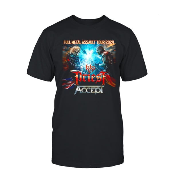 Accept 2024 Full Metal Assault Tour Shirt | Double-Sided Unisex Band ...