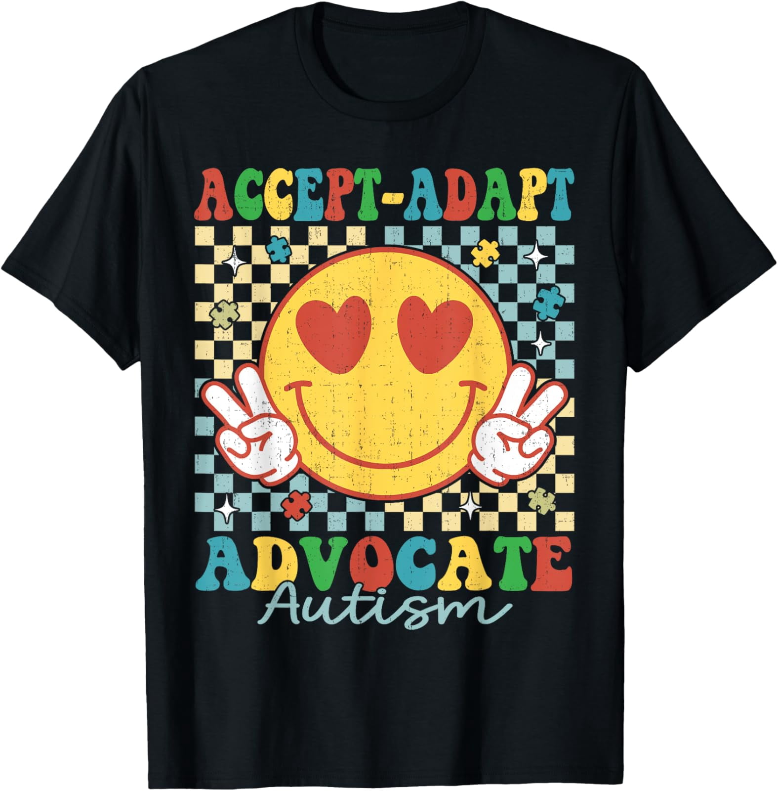 Accept Adapt Advocate Autism Awareness Men Women T-Shirt - Walmart.com
