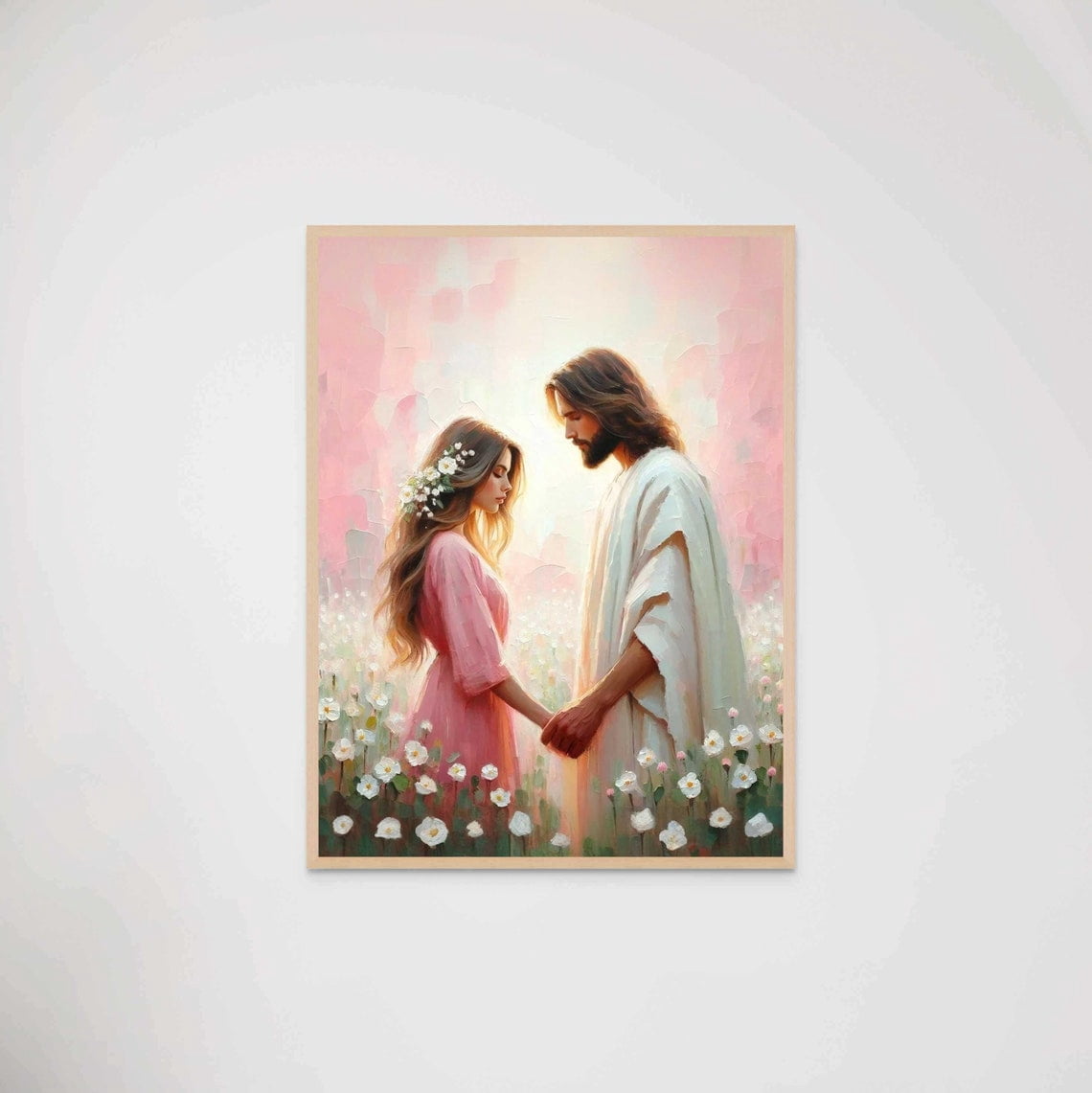 Accept Him Christian Art For Women Jesus Christ Bible Girl Prints ...