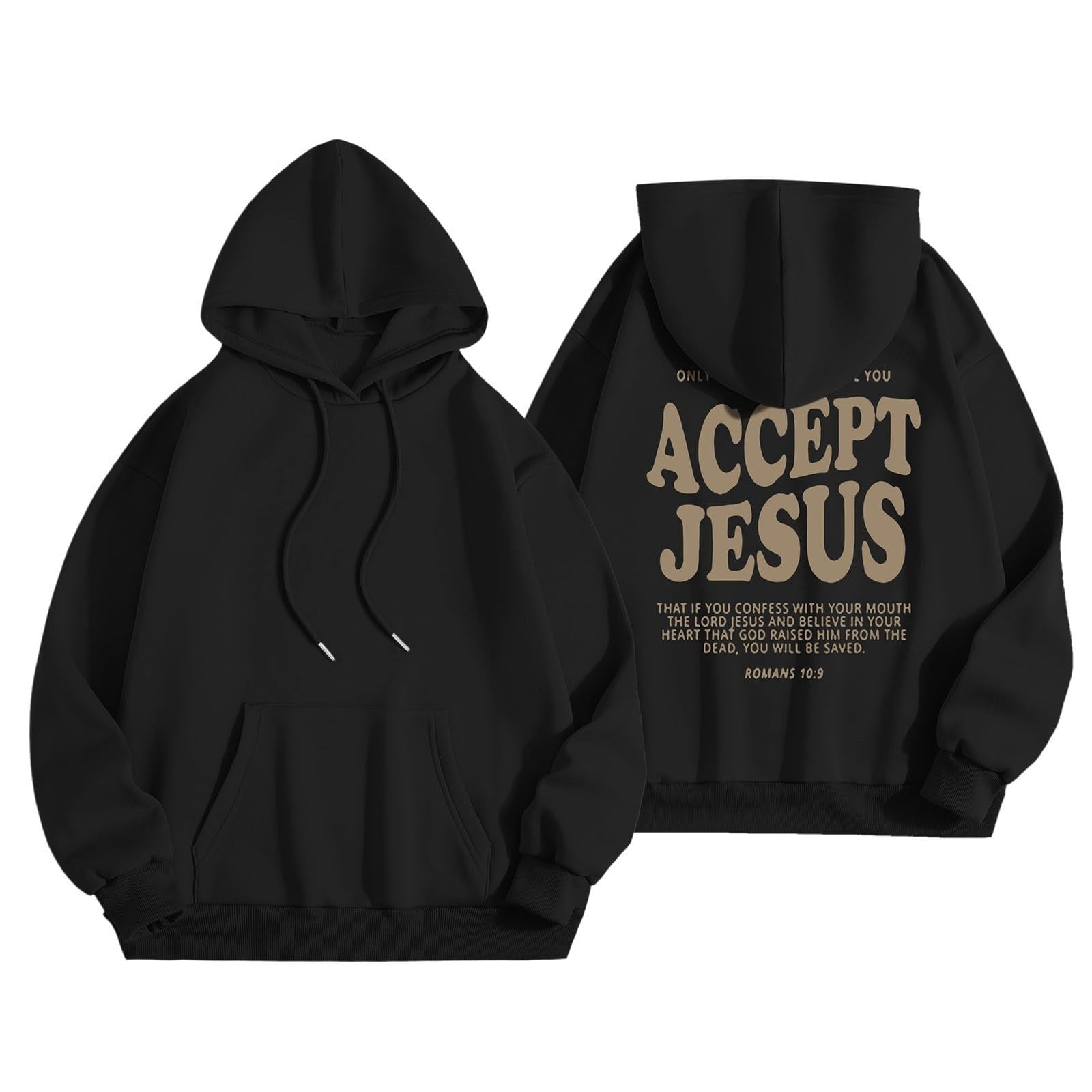 Accept Jesus Hoodie Christian Faith Sweatshirt for Teen Girls Long ...