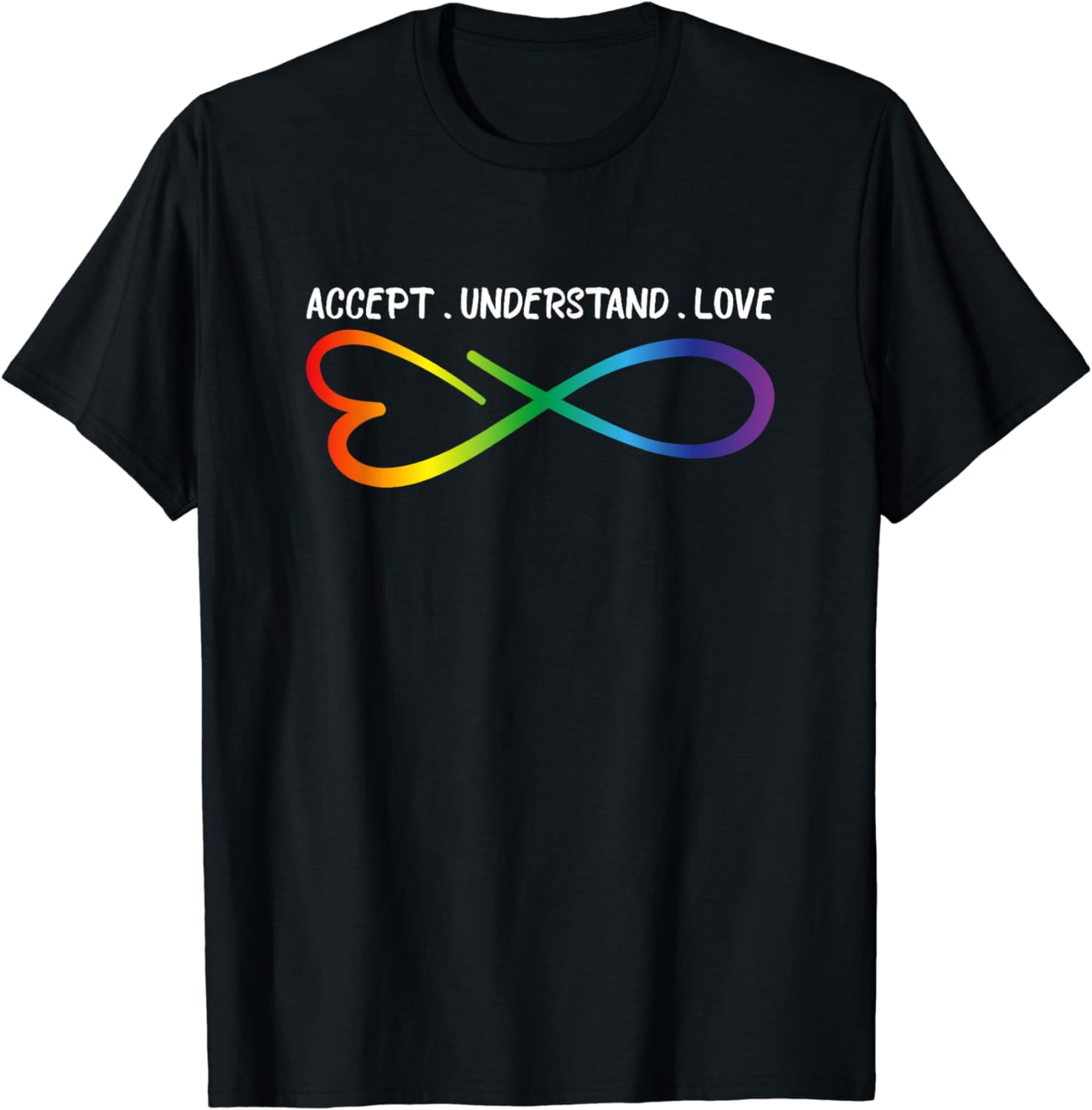 Accept Understand Love Neurodiversity Infinity Autism T-Shirt - Walmart.com