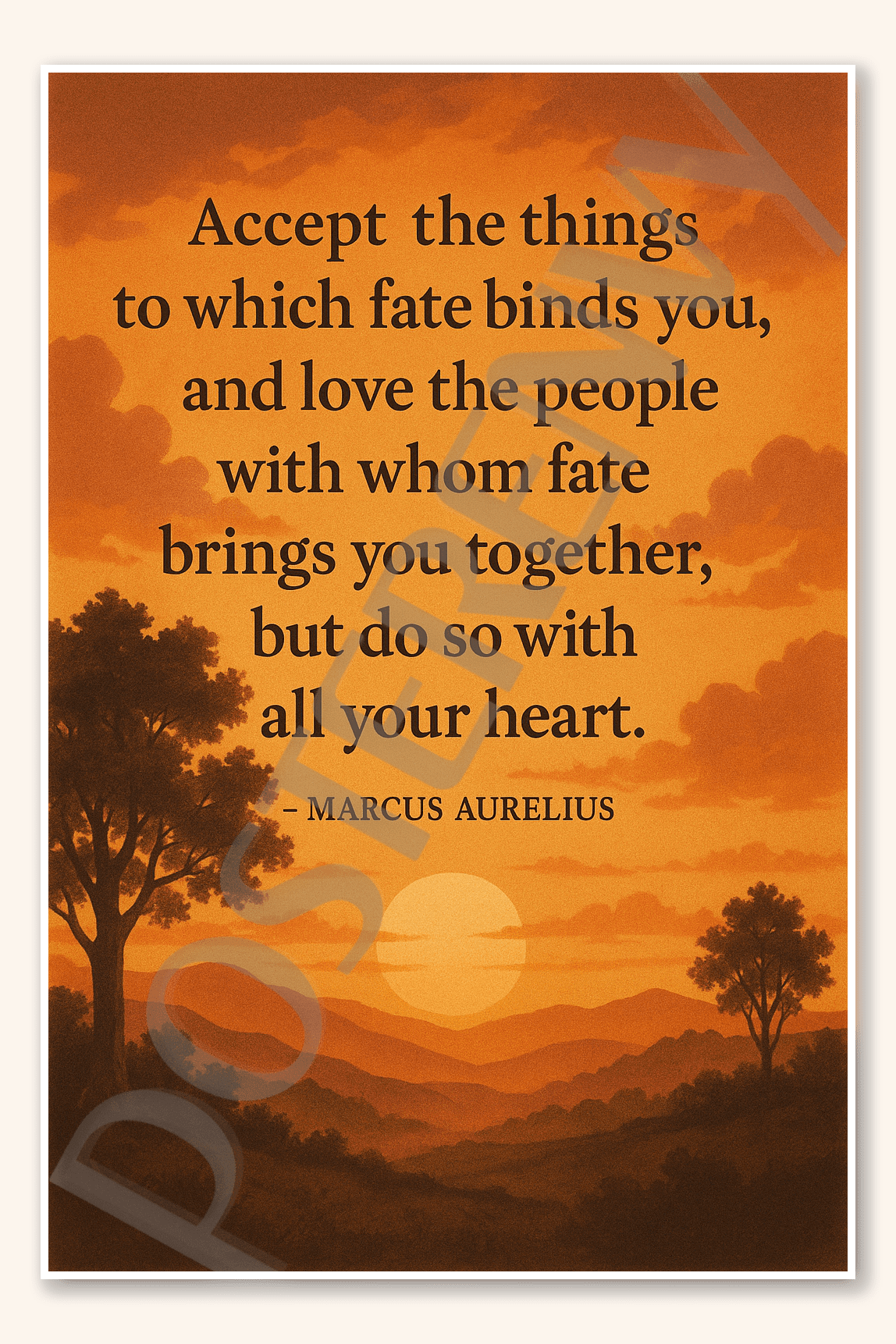 Accept the things to which fate binds you and love the people with whom ...