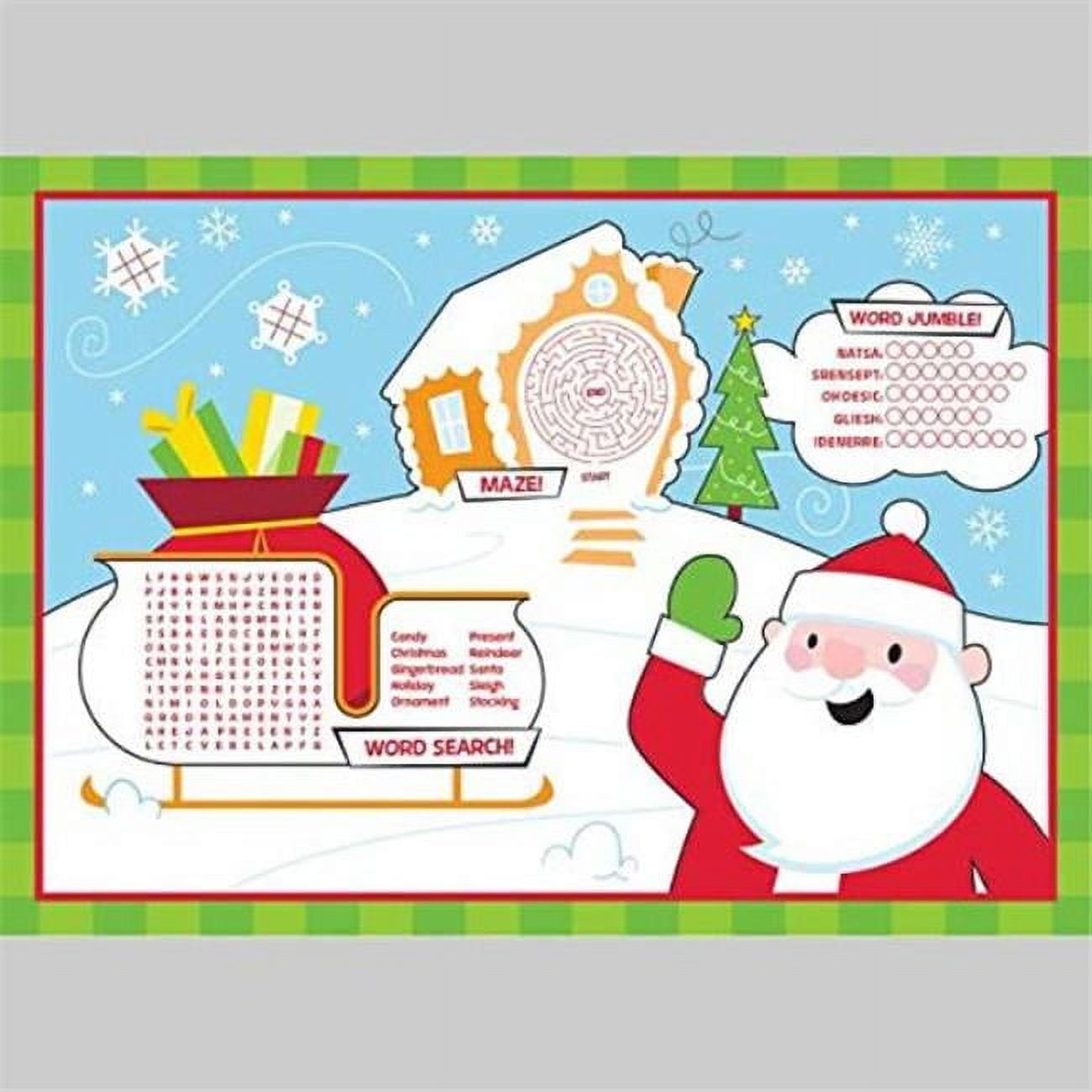 Access 353006 10 x 14 in. Christmas Activity Placemats, Multi Color ...