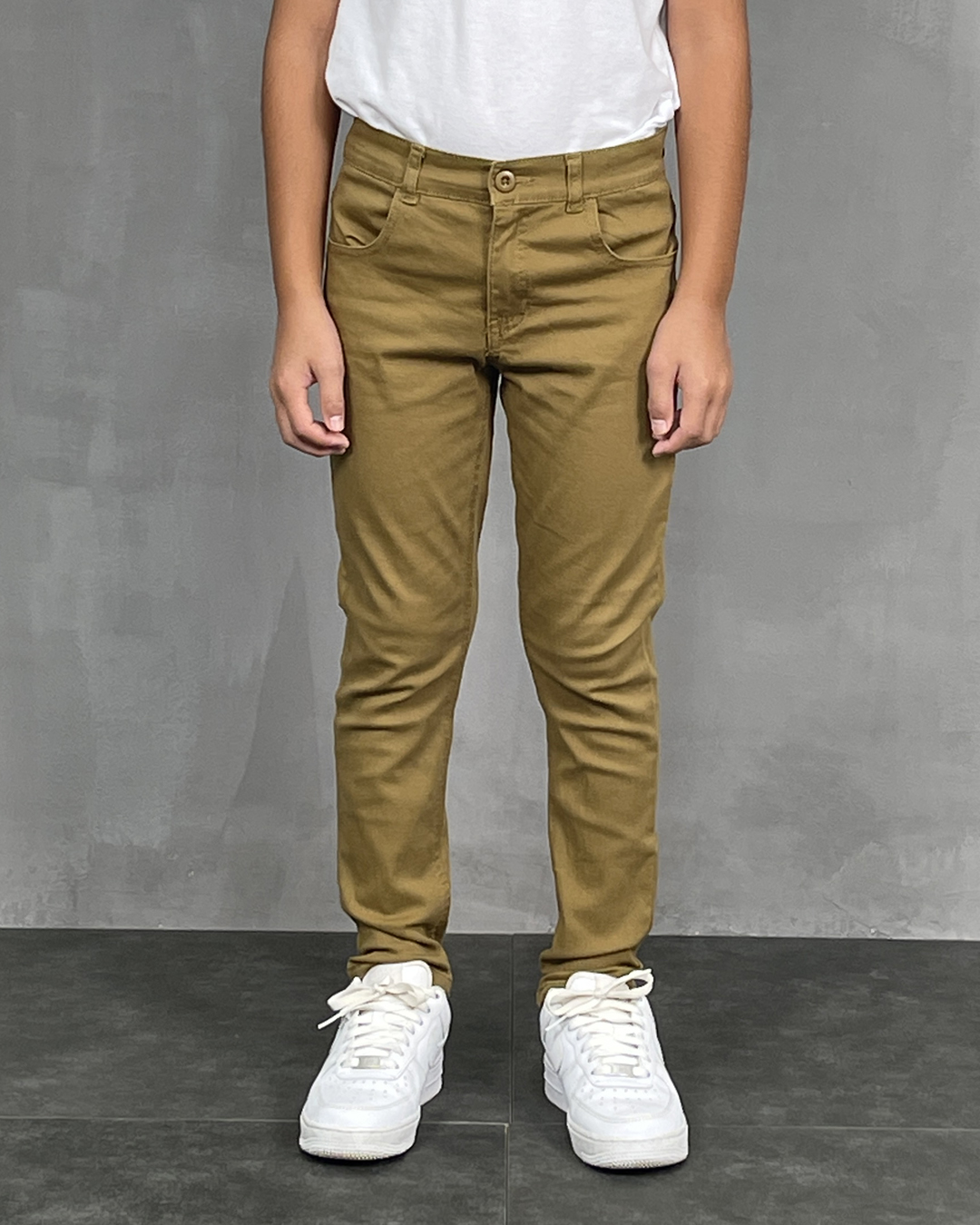 Access Boy's School Uniform Stretch Pants (DK Khaki, 20) ASU025 ...