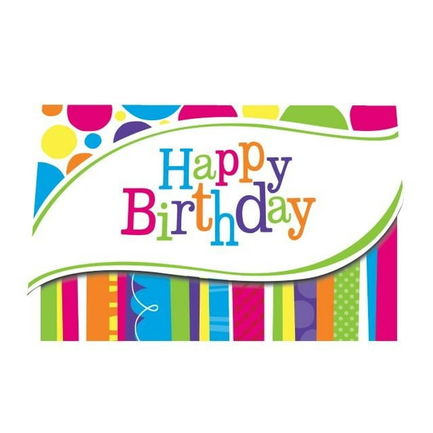 Access Bright And Bold Birthday Invitation Card, 8 Ct - Walmart.com