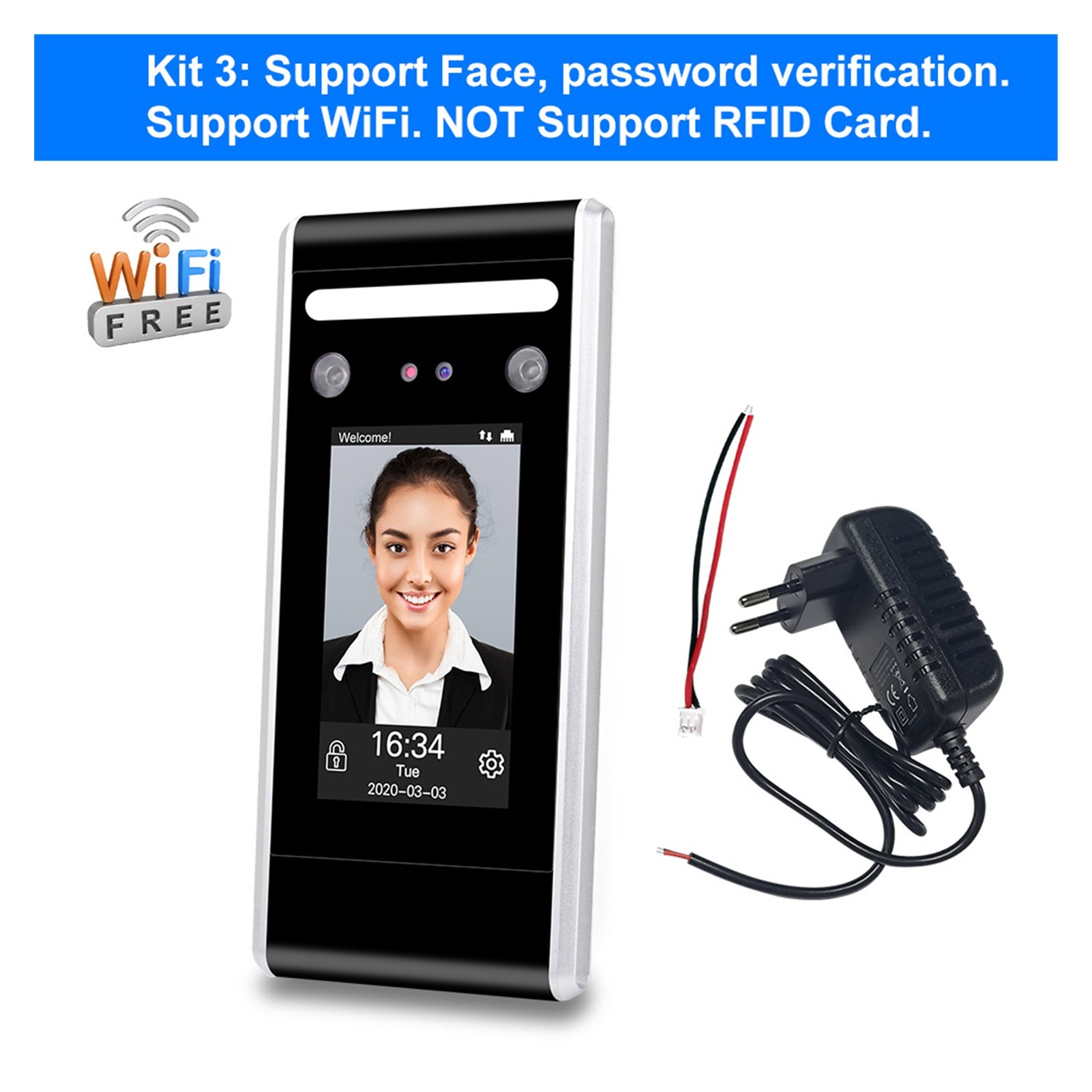 Access Control Keypad Wifi Tcp Ip Usb Dynamic Face Biometric System Facial Time Attendance
