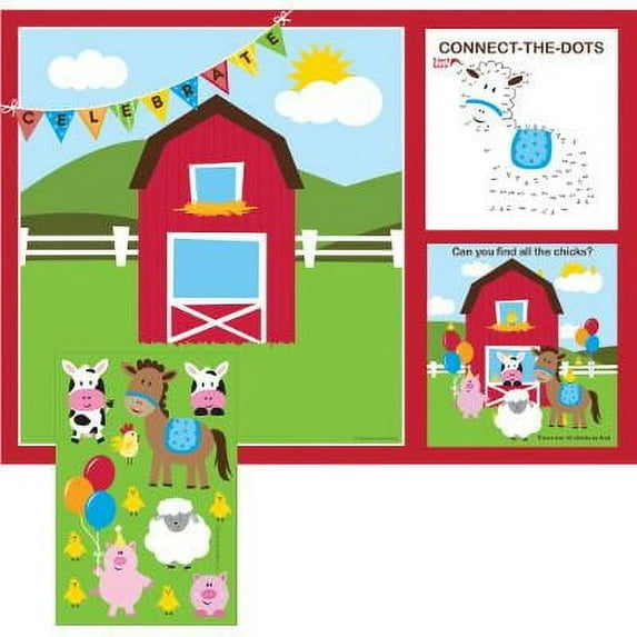 Access Farmhouse Fun Placemats with Activity Stickers, 8 Ct - Walmart.com