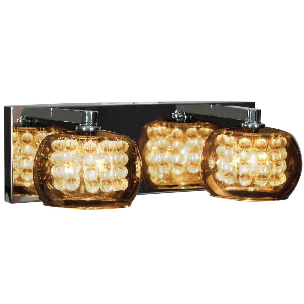 Access Lighting 52112-CH-MIR Glam Two Light Vanity, Mirror Glass Shade ...