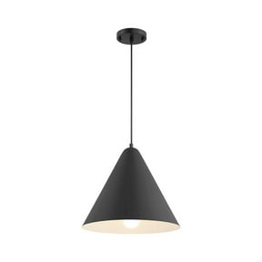 Access Lighting 1 Light Pendant in Black with Antique Brushed Brass ...