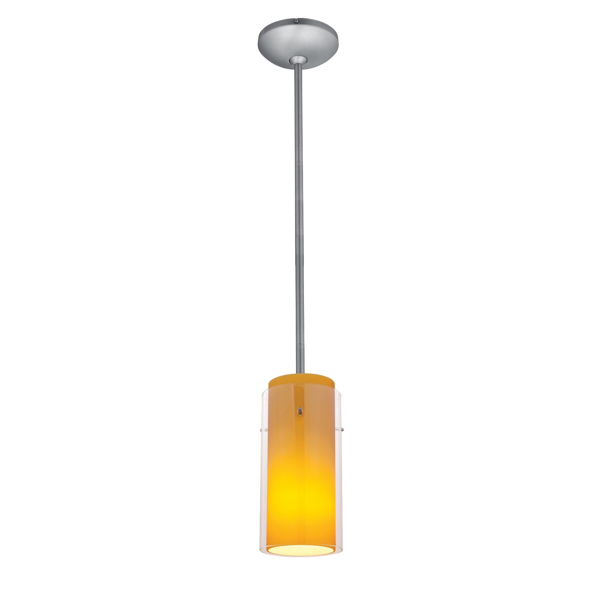 Accesslighting 28033-3R-BS-CLAM Glass N Glass Cylinder Rod Clear Outer ...