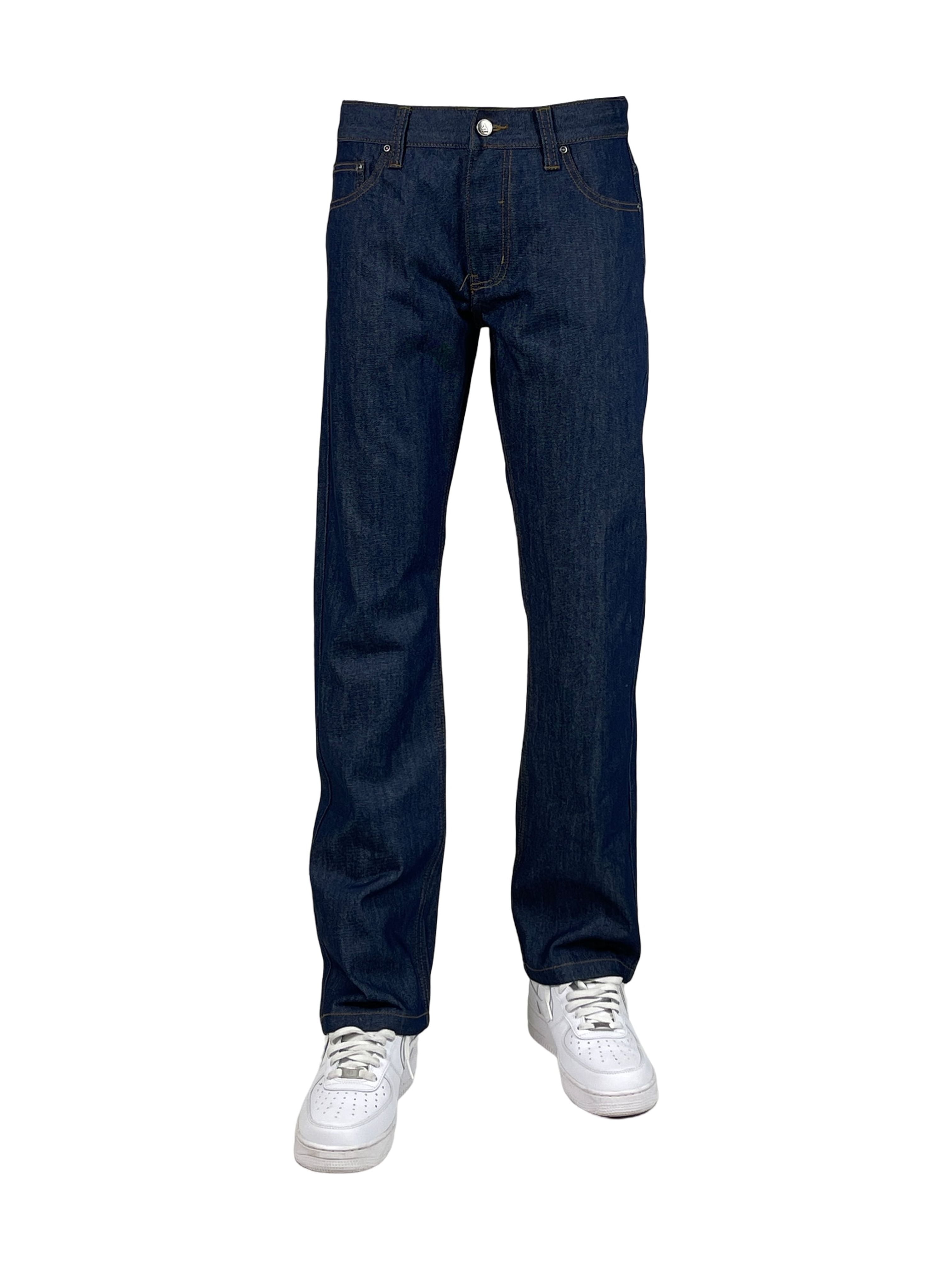 Access Men's Relaxed Fit Raw Denim Pants (Raw Indigo, 38x34) - Walmart.com