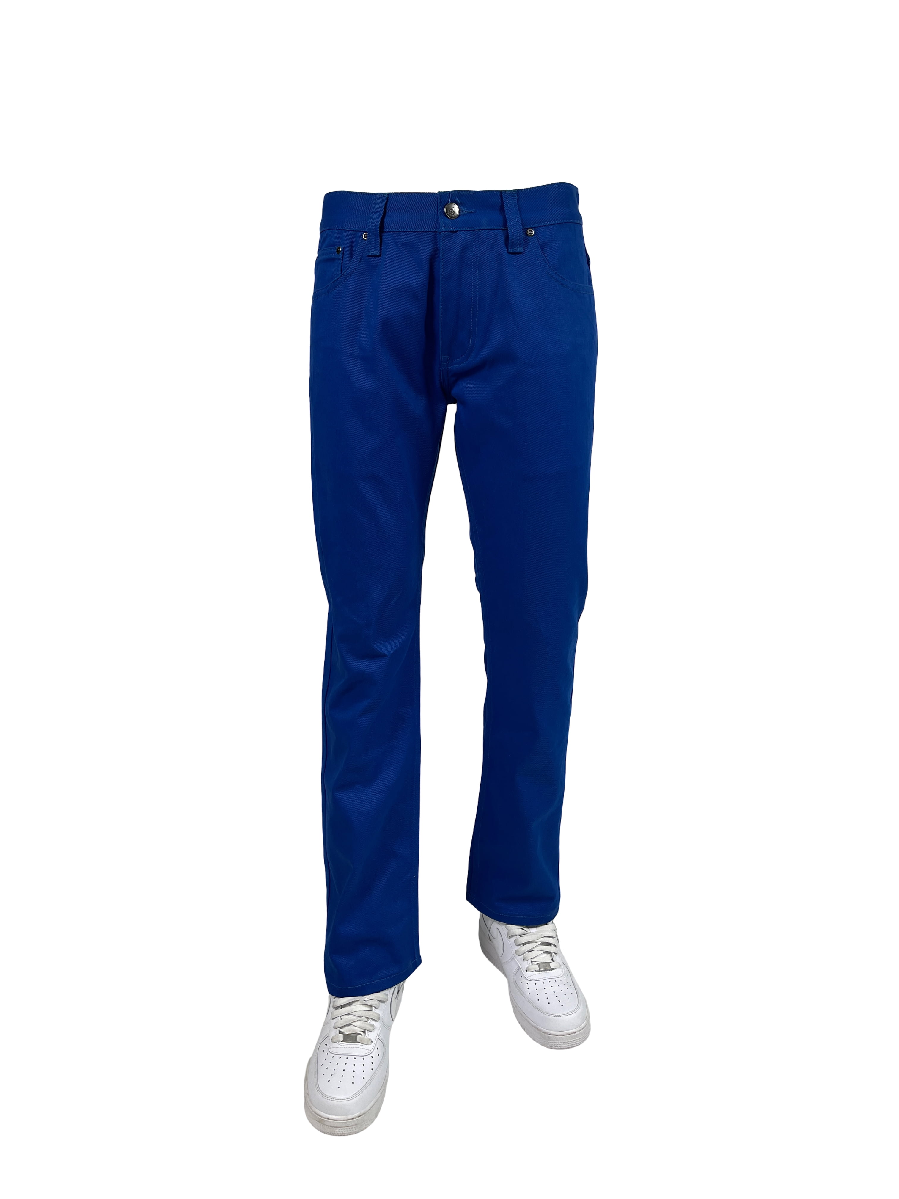 Access Men's Slim Straight Relaxed Fit Twil Pants (Royal, 52x32 ...