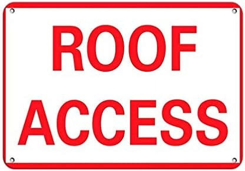 Access Tin Sign Roof Access Funny Aluminum Sign Decoration Home Road ...