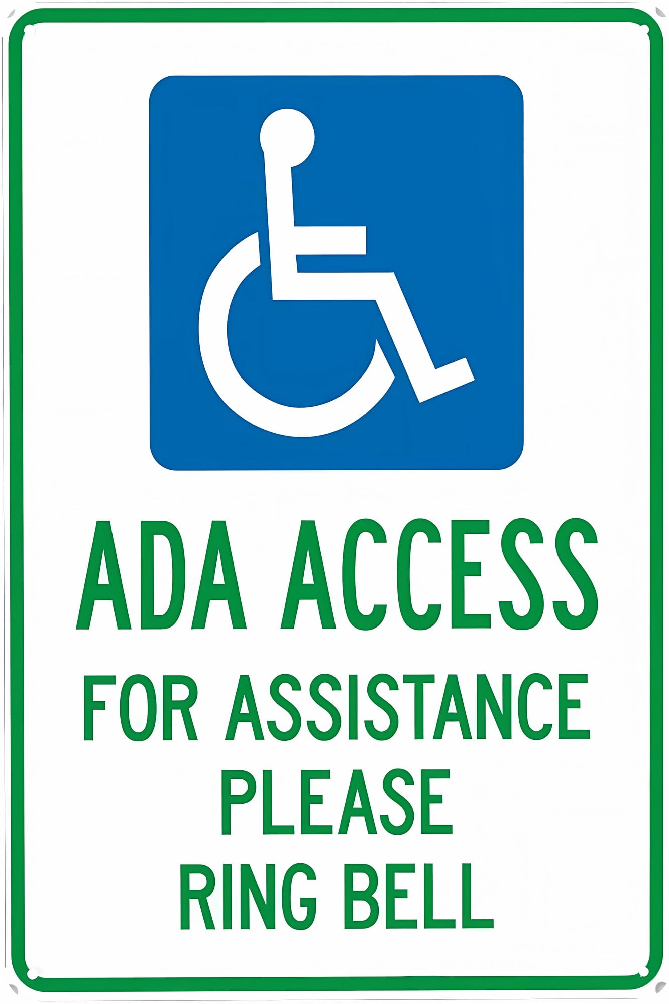 Access for Assistance Please Ring Bell Sign - 8"x12" Metal Tin Warning ...