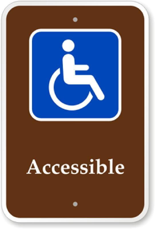 Accessible Campground Park Weatherproof Metal Sign Size: 12" x 16 ...