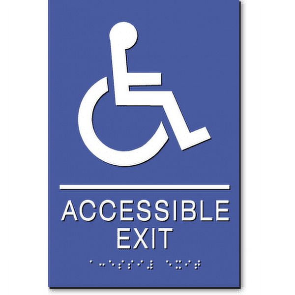 Accessible Exit Wheelchair Sign-Blue / White(1 Unit) - Walmart.com