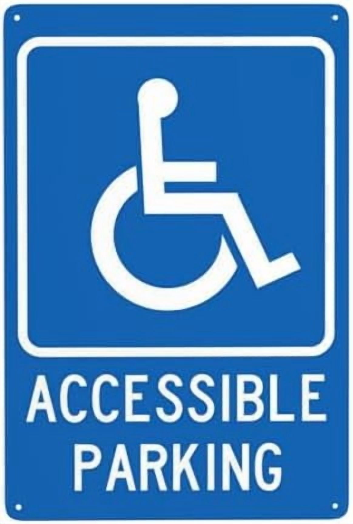 Accessible Handicap Parking Metal Warning Signs, Cautions Security Tin ...