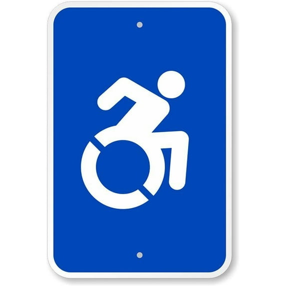 Accessible Handicap Symbol Weatherproof Metal Aluminum Sign SIZE: 8" x ...