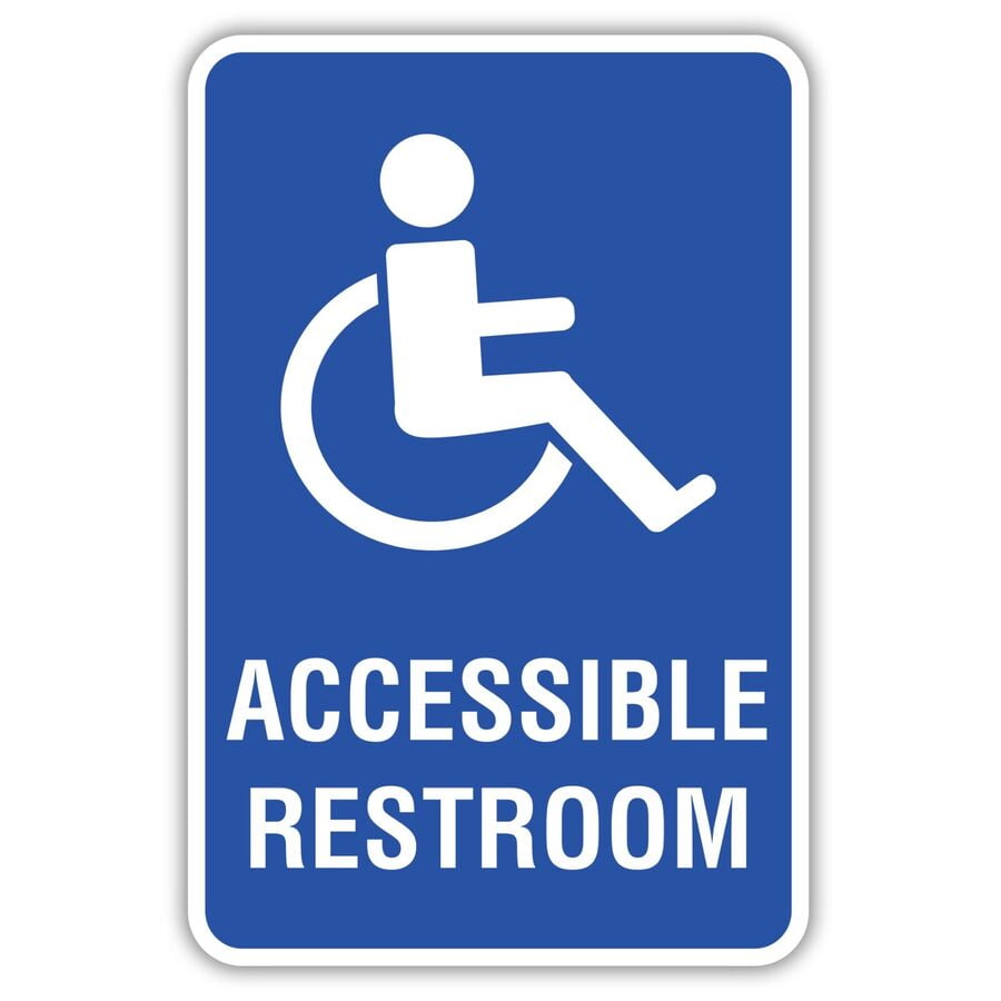 Accessible Restroom Metal Aluminum Sign Size: 16 x 12 Inch - Walmart.com