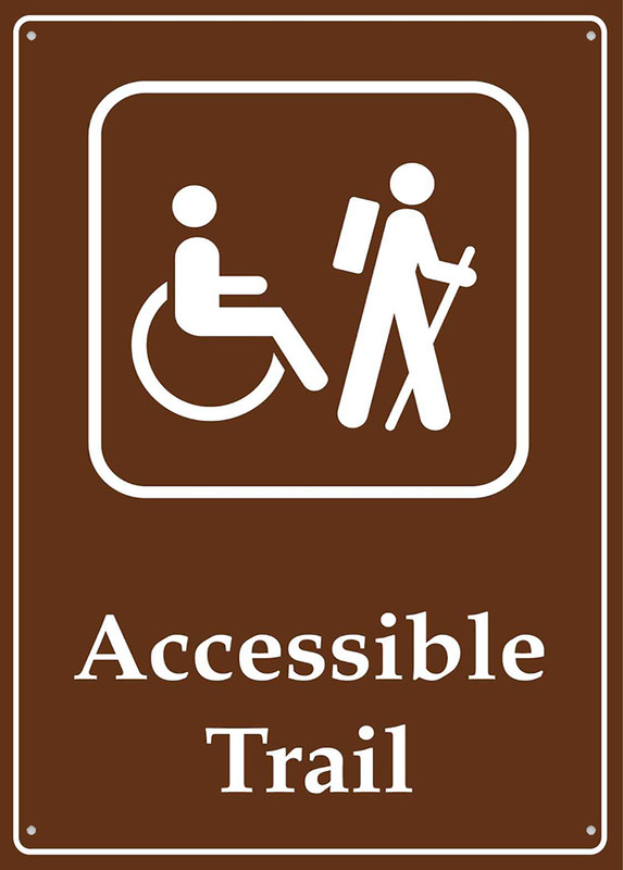 Accessible Trail Campground Sign Metal 12X8 Inch Rust Free Aluminum, Uv ...