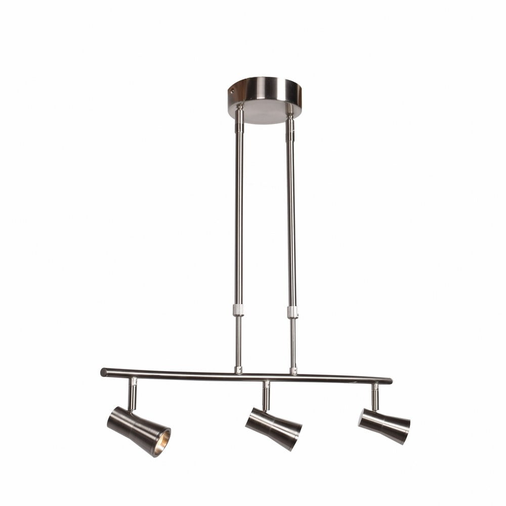 Access Lighting Sleek 3 Light LED Pendant Spotlight - Brushed Steel ...